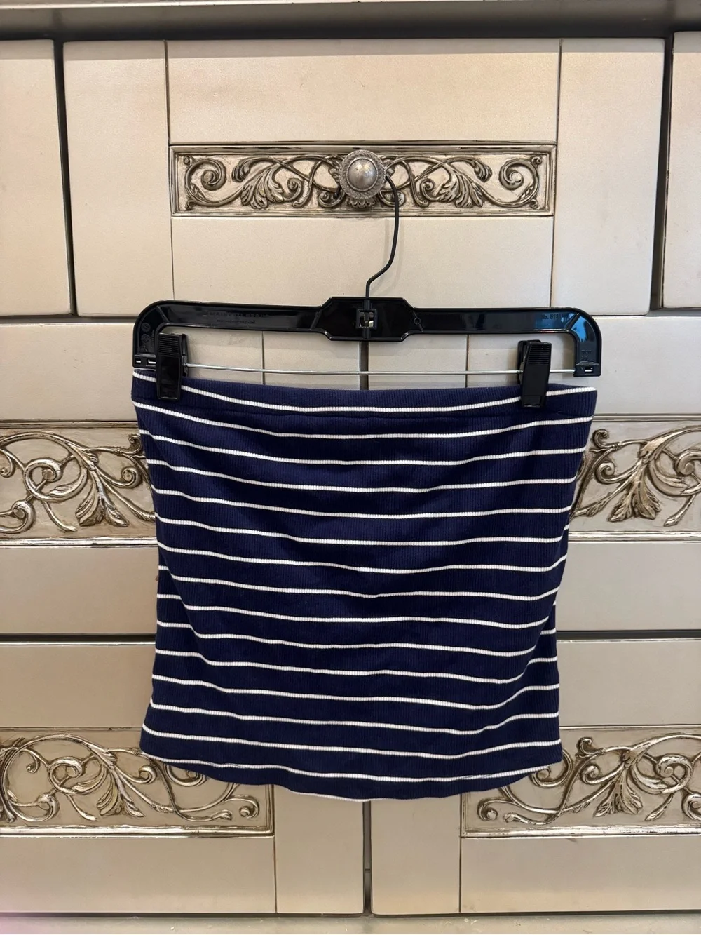 a new day | Tops | A New Day Navy And White Strapless Ribbed Tube Top ...